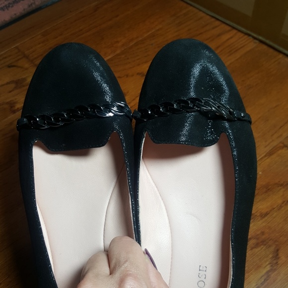 Taryn Rose | Shoes | Taryn Rose Sparkly Black Leather Low Wedge | Poshmark